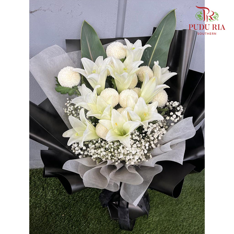 Condolences Bouquet #4 - Wholesale flowers delivery in JB & Singapor ...